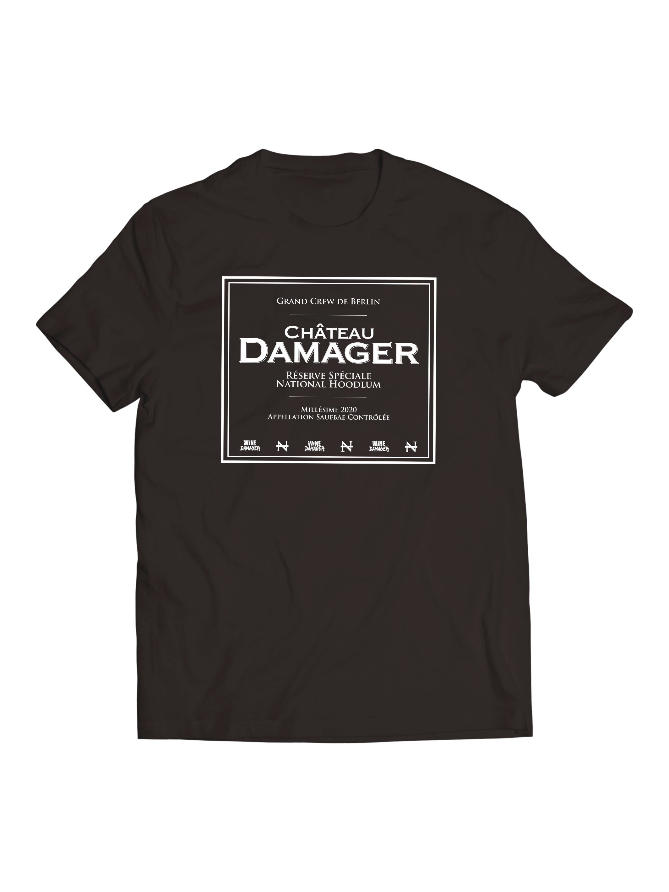 "Château Damager" Wine Damager Exclusive Collab T-Shirt black/white – National Hoodlum